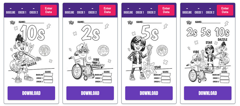 OPEN MIC WORKSHEETS WORKING MAGIC Times Tables Rock Stars